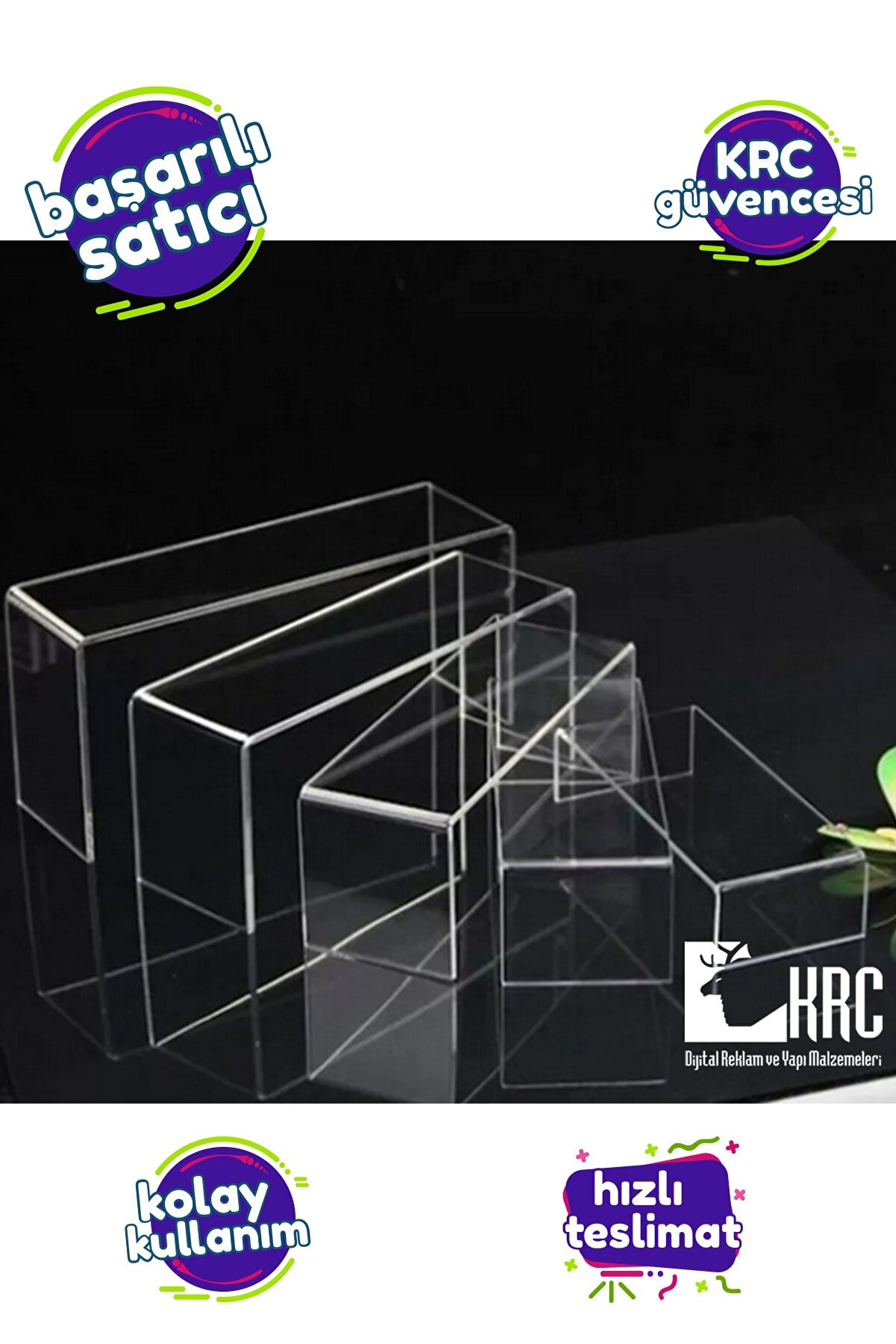KRCDİJİTAL Birleşik Akrilik Pleksi Stand Masaüstü Ürün Sergileme ...