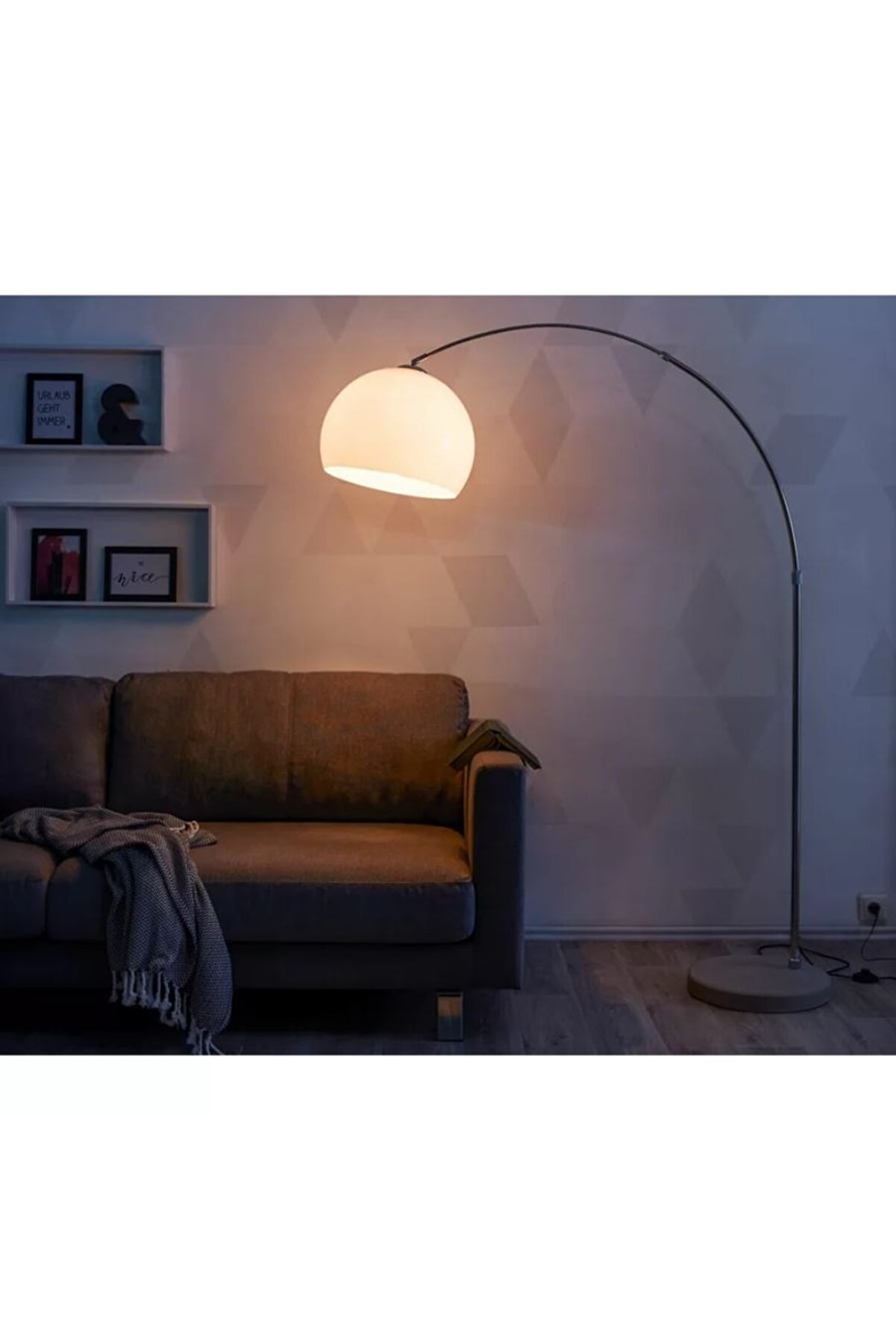 KARACA DESİGN Karaca Aydınlatma Gri-beyaz Deve Boynu Lambader Fiyatı ...