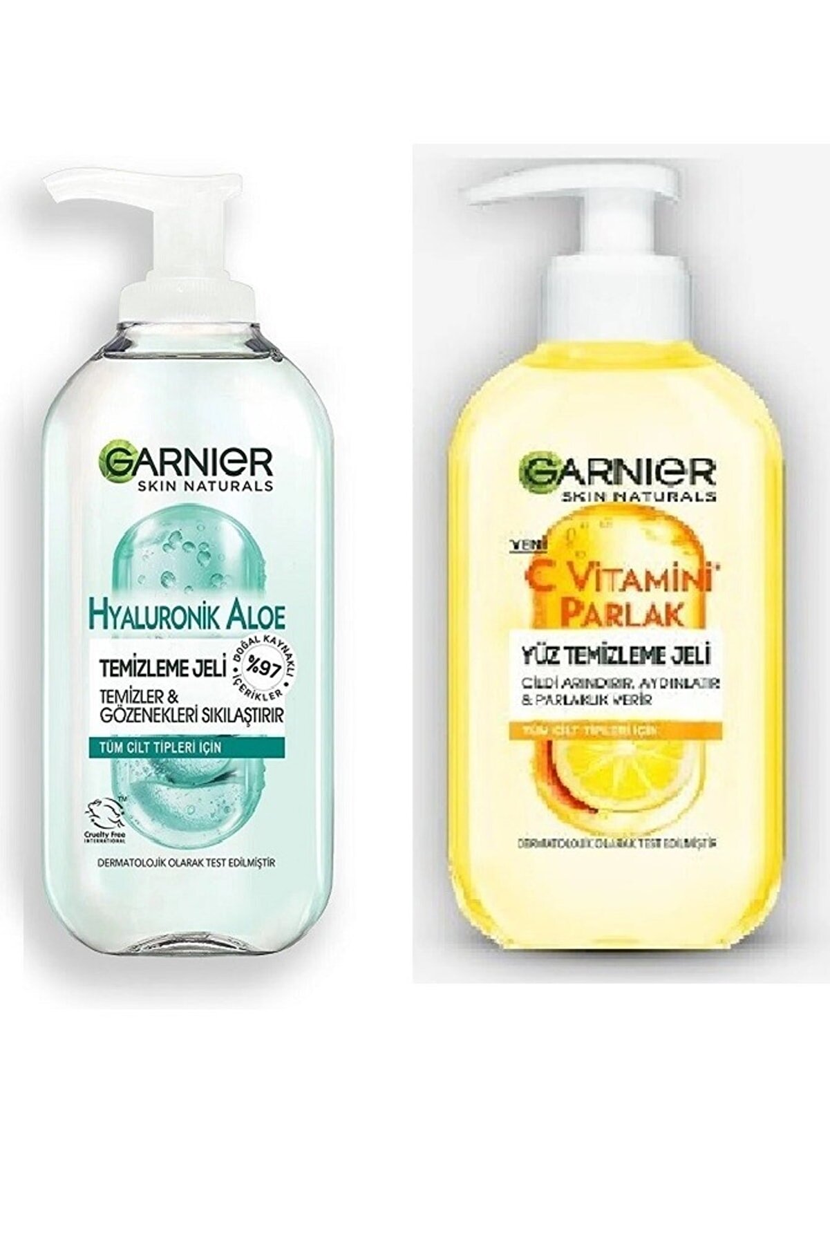 Garnier Hyaluronik Aloe Temizleme Jeli 200ml+ C Vitamini Parlak Yüz ...