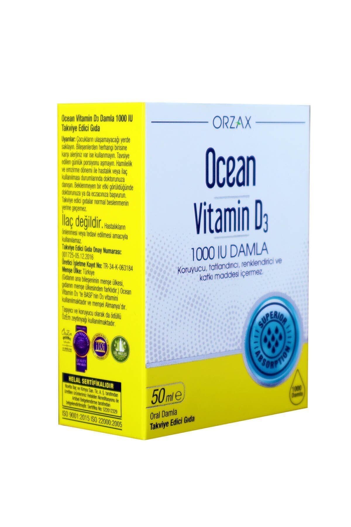 Ocean Vitamin D3 1000 Iu Damla 50 Ml - Fiyatı, Yorumları
