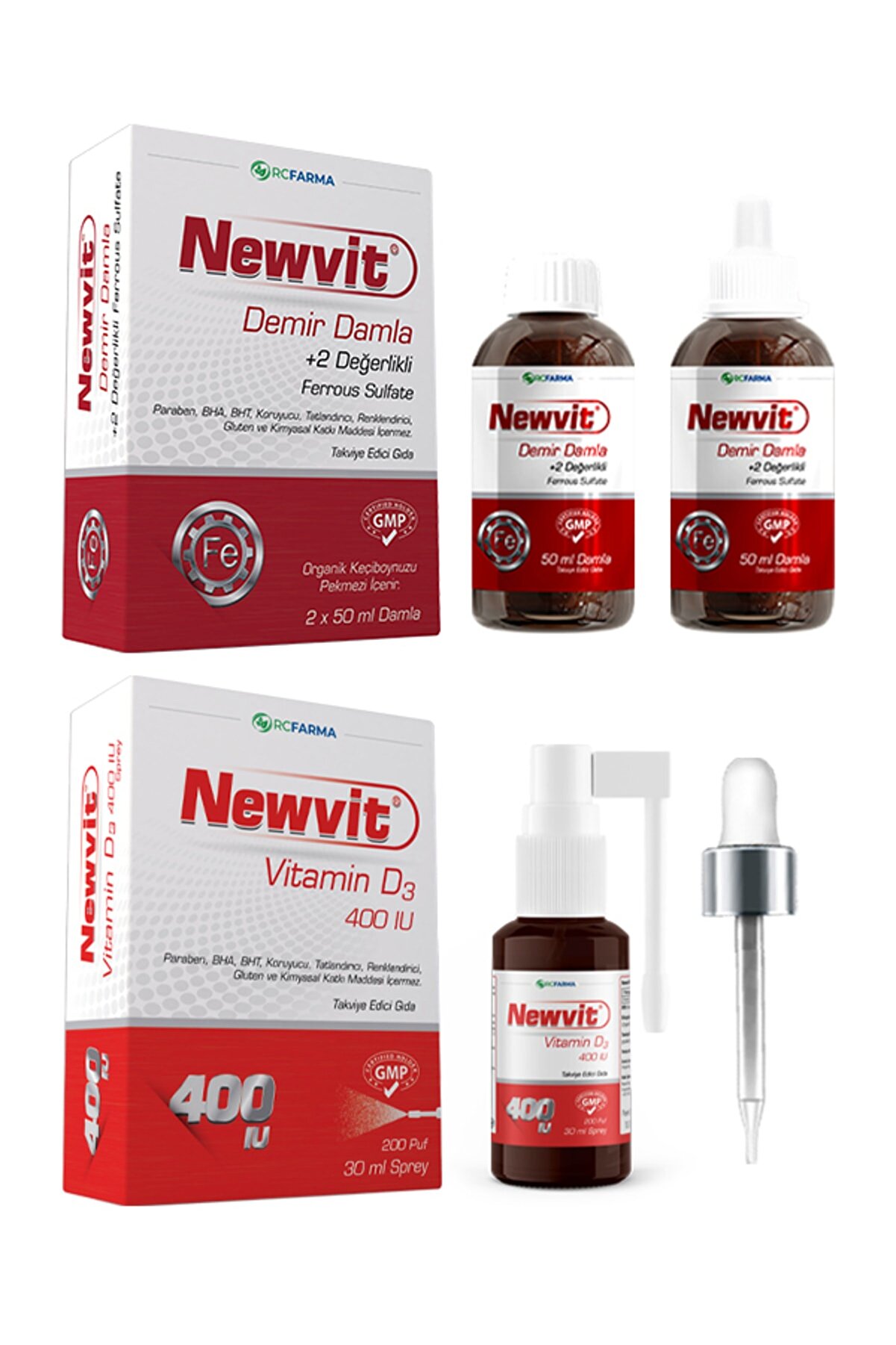 Newvit Demir Damla + Newvit D3 400 Iu Sprey Fiyatı, Yorumları - Trendyol