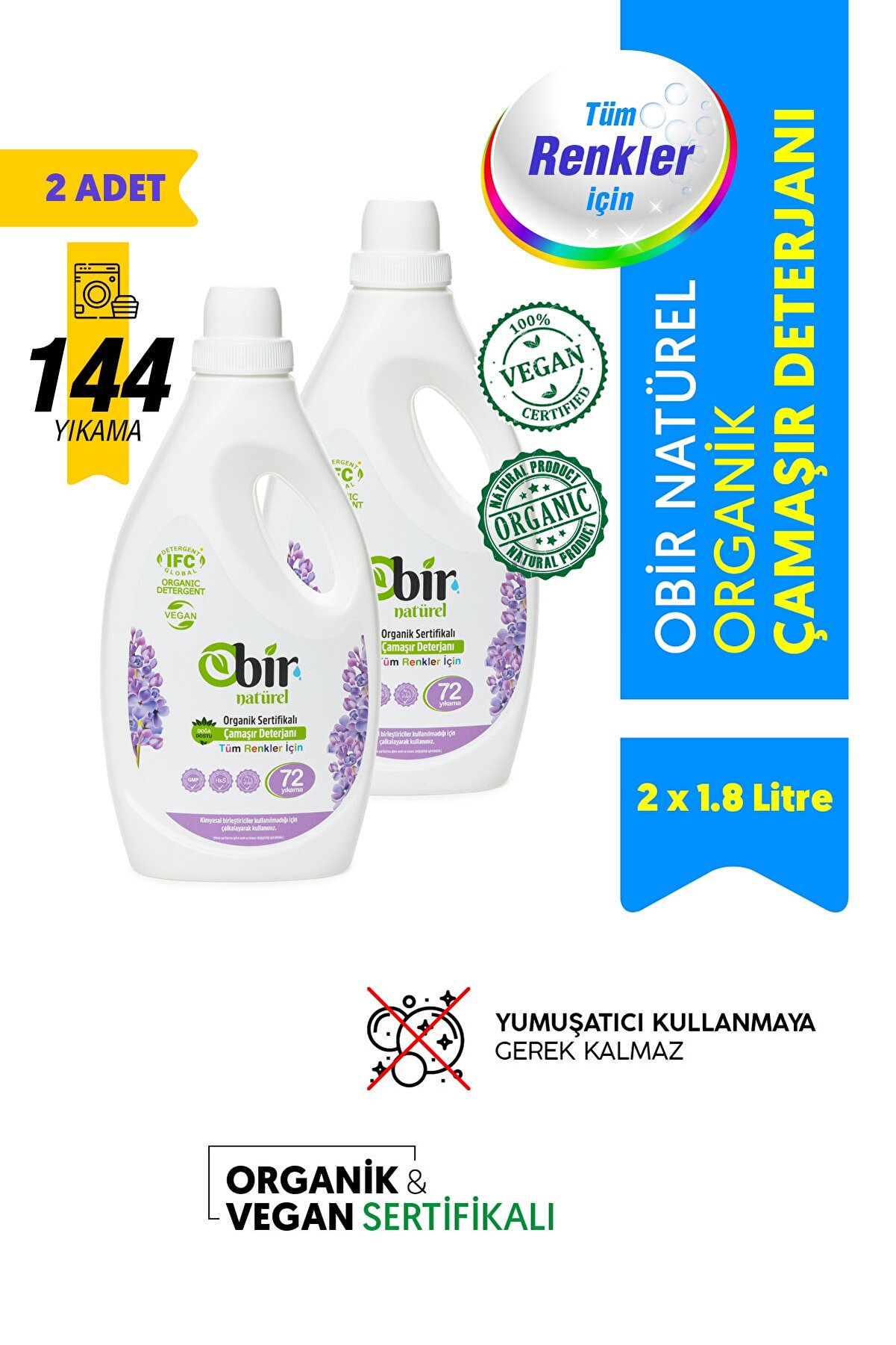 OBİR NATÜREL Organik Çamaşır Deterjanı ortalama 140 Yıkama Fiyatı ...