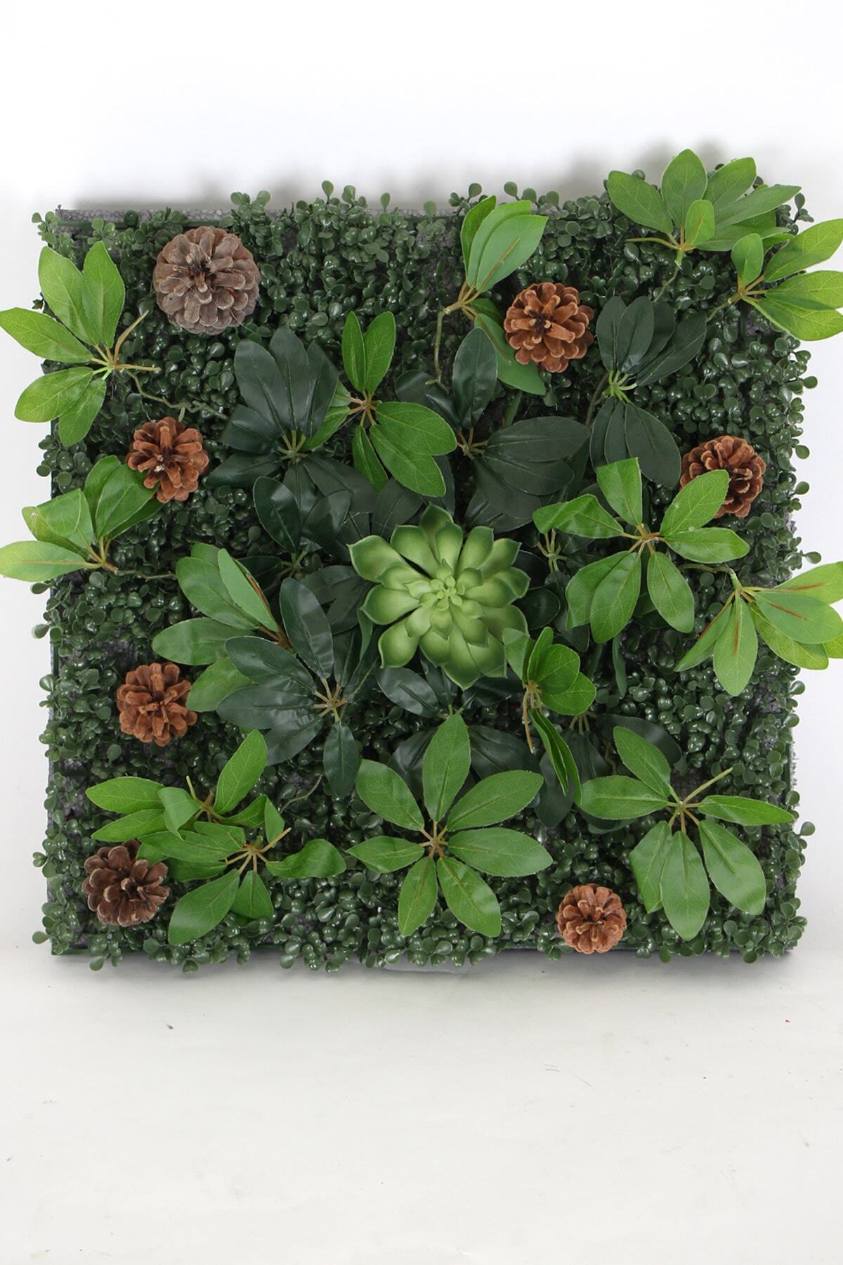 Yapay Çiçek Deposu Yapay Dikey Bitki Hazır Duvar Paneli 55 Cm X 55 Cm ...