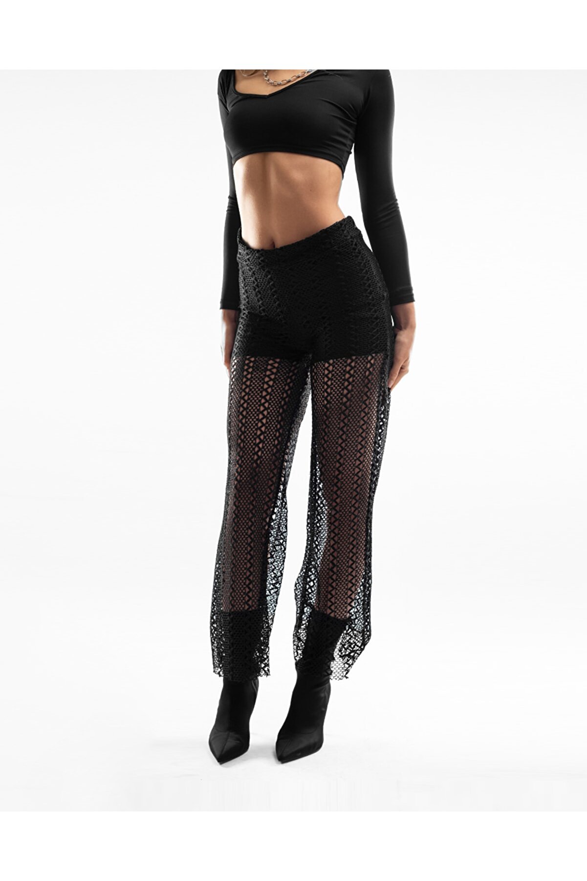 Bak Moda Dantel Detaylı Palazzo Pantolon Fiyatı, Yorumları - Trendyol