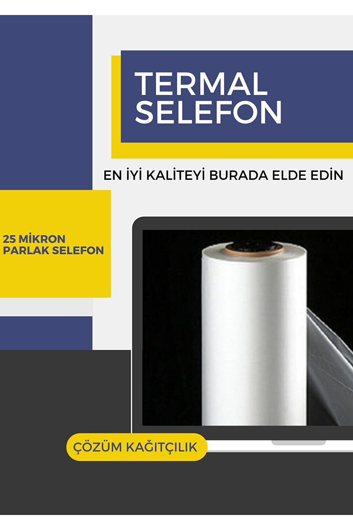 ÇÖZÜM KAĞIT Termal Parlak Selefon 25 Mikron 1500 Metre 33 Cm Fiyatı ...