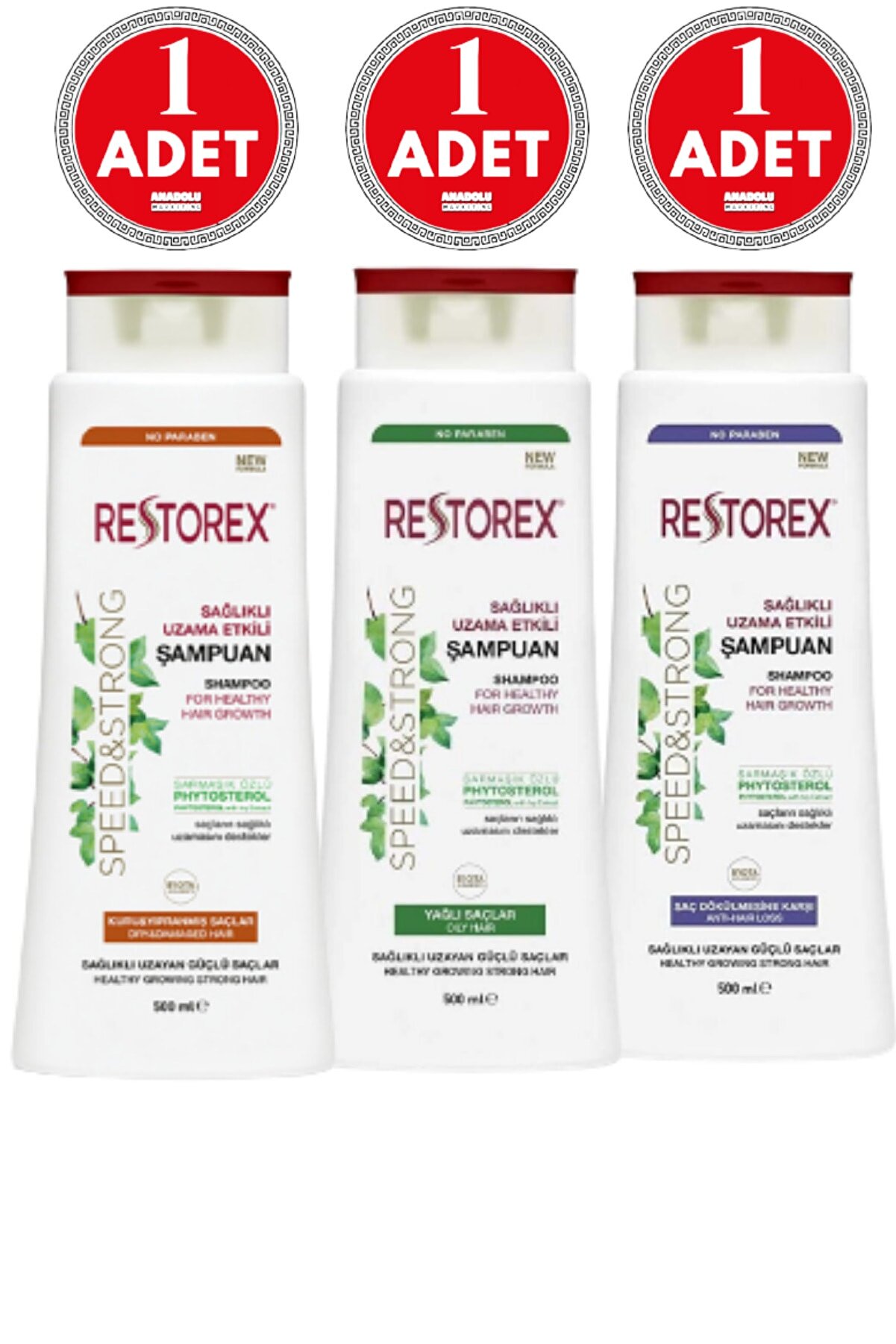 Restorex Şampuan Seti 500 Ml Yağlı Saçlar + Saç Dökülmesine Karşı ...