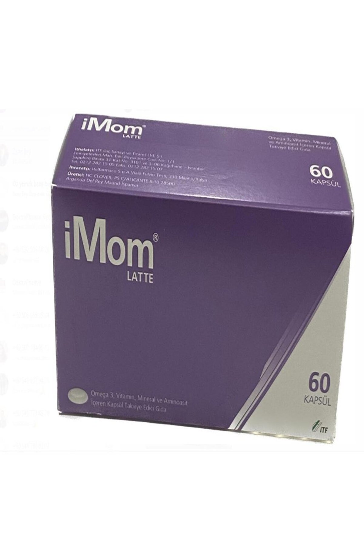 ITF İlaç Out Imom Latte Omega 3 Takviye Edici Gıda 60 Kapsül Fiyatı ...