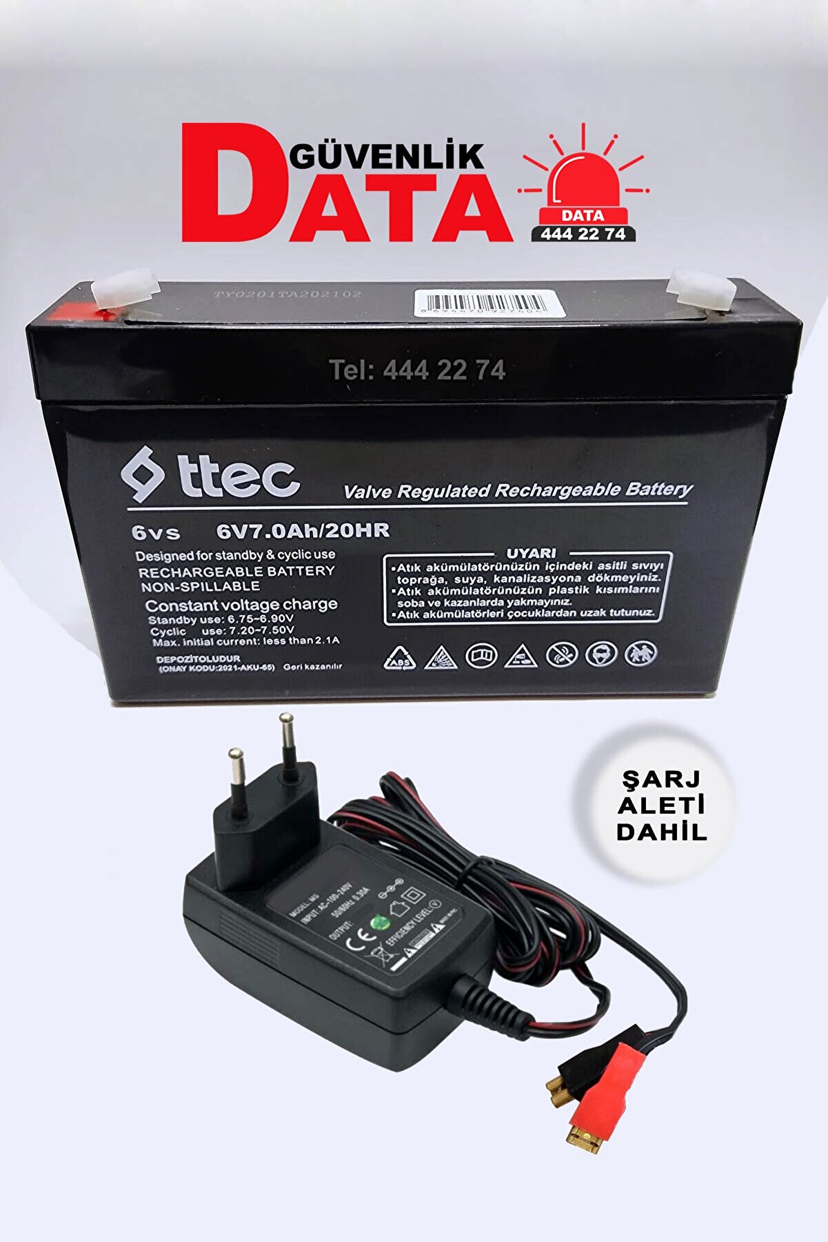 Ttec 6v 7ah 20hr Bakımsız Kuru Akü 6 Volt 7 Amper (2022üretim) + Akü ...