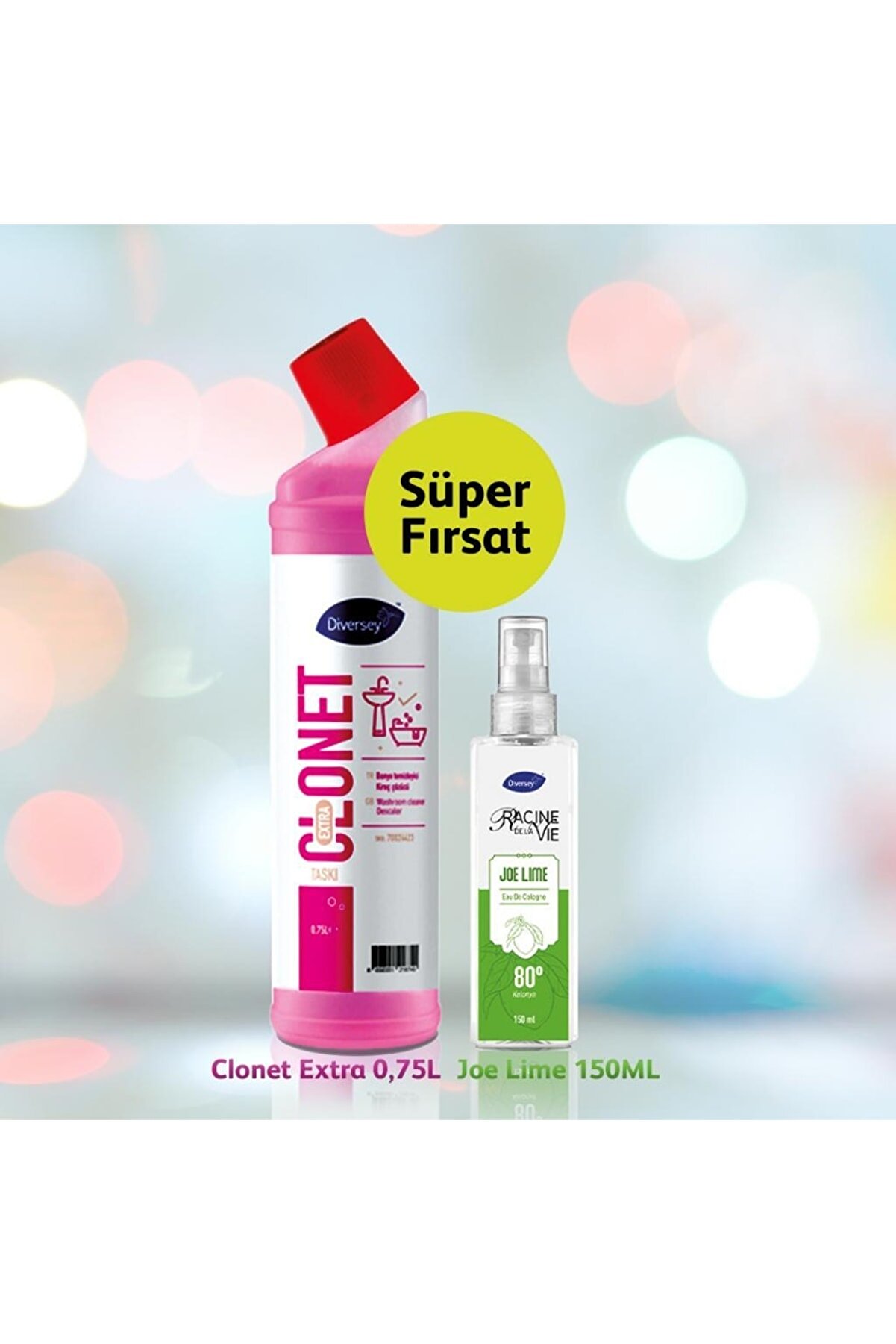 Diversey Clonet Extra Kireç Çözücü Banyo Temizleyici 750ml Ve 150ml ...