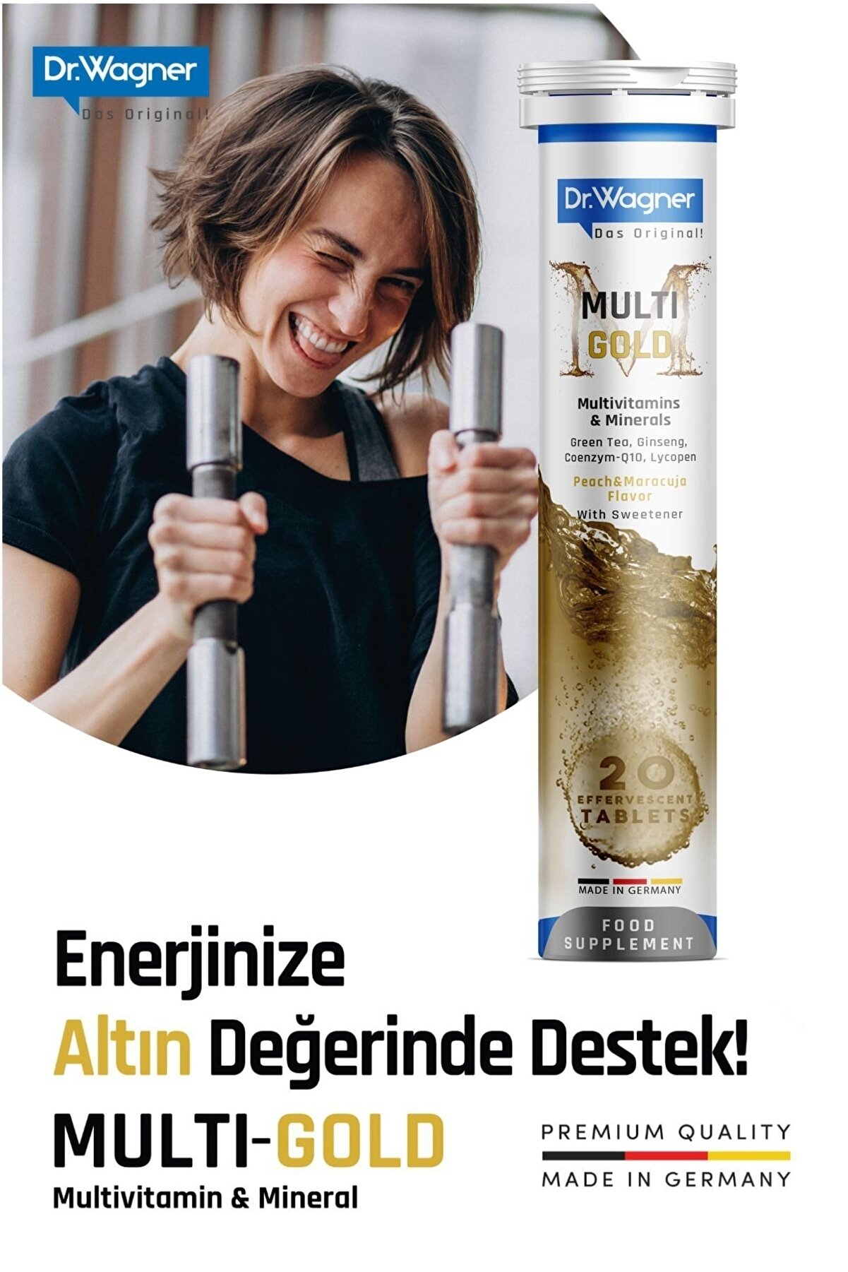 Dr Wagner Multi-gold Multivitamin+mineral 20 Efervesan Tablet - Fiyatı ...