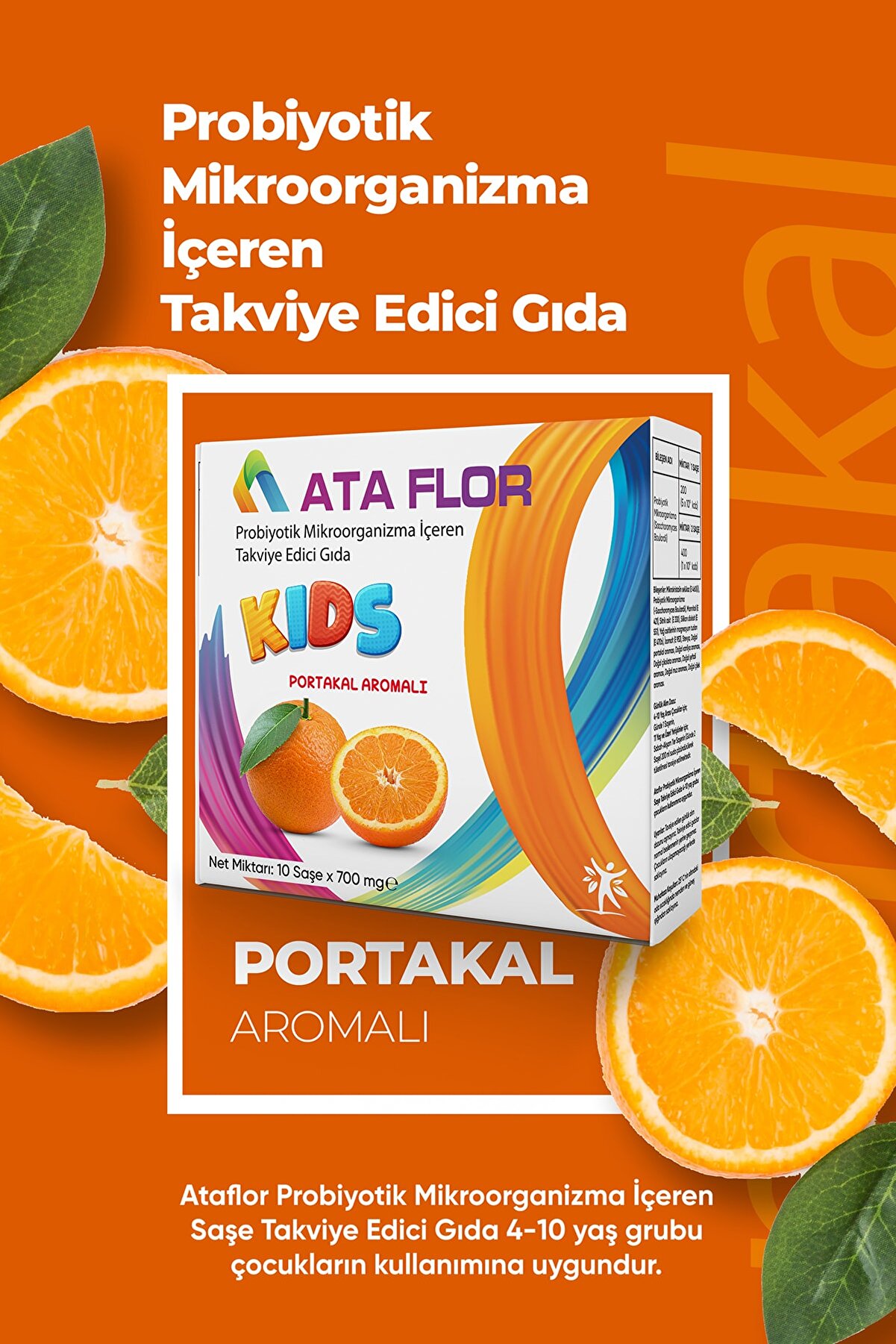 ATA FLOR Kids Probiyotik 10 Saşe ( Portakal Aromalı ) - Fiyatı, Yorumları