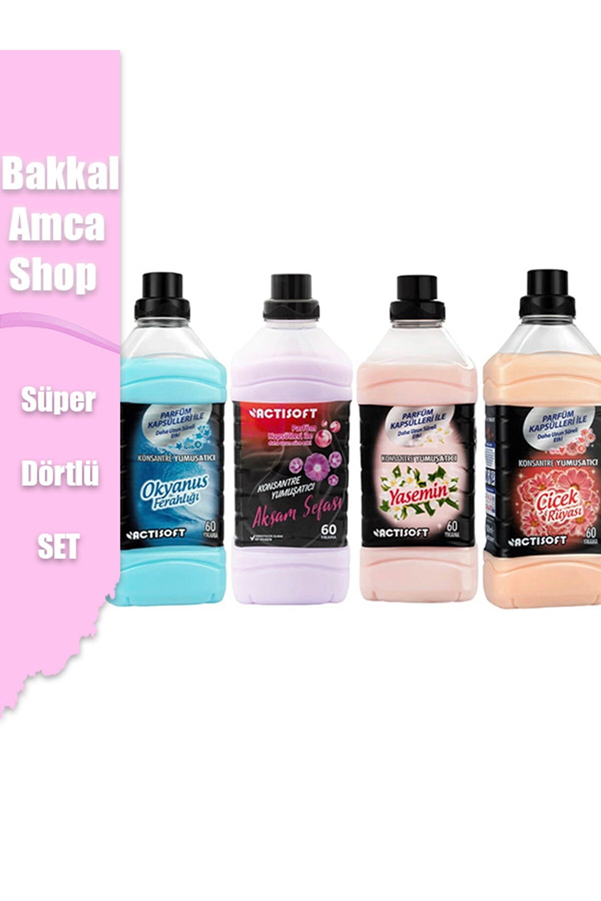 actisoft Süper Dörtlü Konsantre Çamaşır Yumuşatıcı 4x1.5 L Fiyatı ...