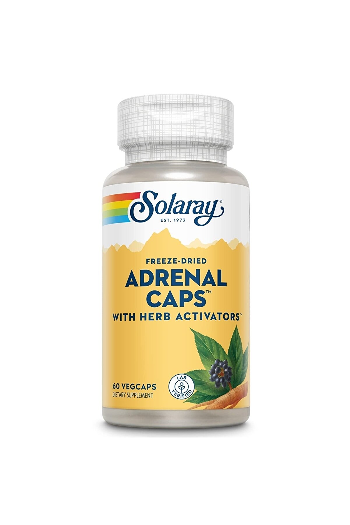 Solaray Freeze-dried Adrenal Caps With Herb Activators Eleuthero ...