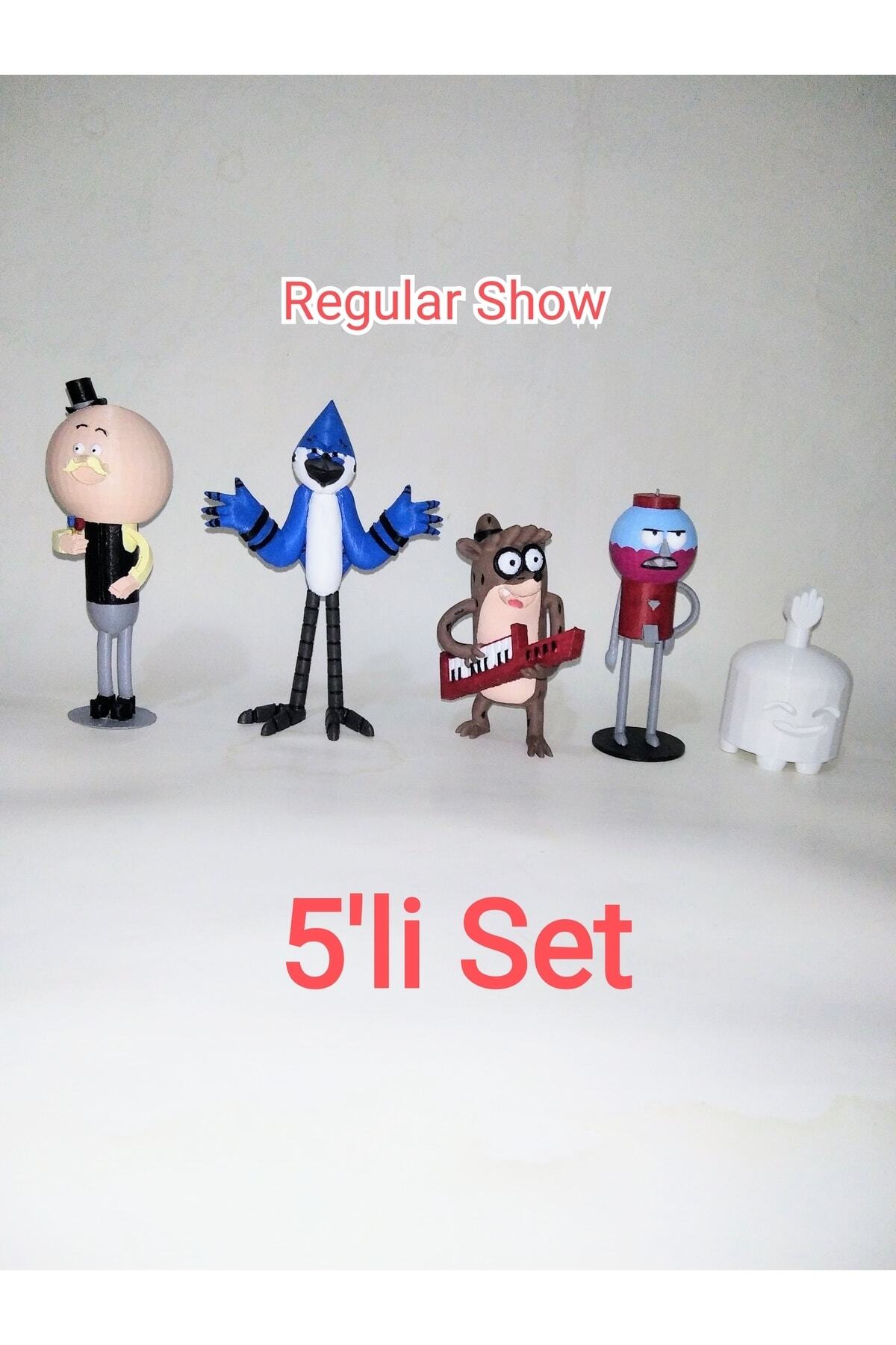 MkToys Regular Show ( Sürekli Dizi ) - 5'li Set - Mordecai, Rigby, Pops ...