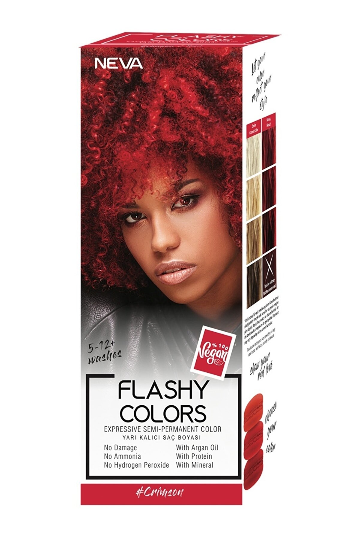 Flashy Colors Flashy Color Kızıl 100ml Vegan Direkt Uygulanan Saç ...