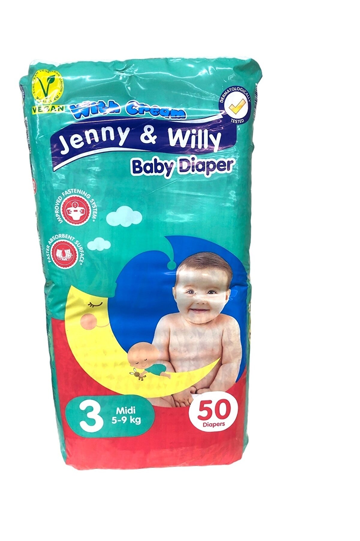 Jenny & Willy Bebek Bezi Vegan 3 Beden 5-9 Kg 50 Adet Fiyatı, Yorumları ...