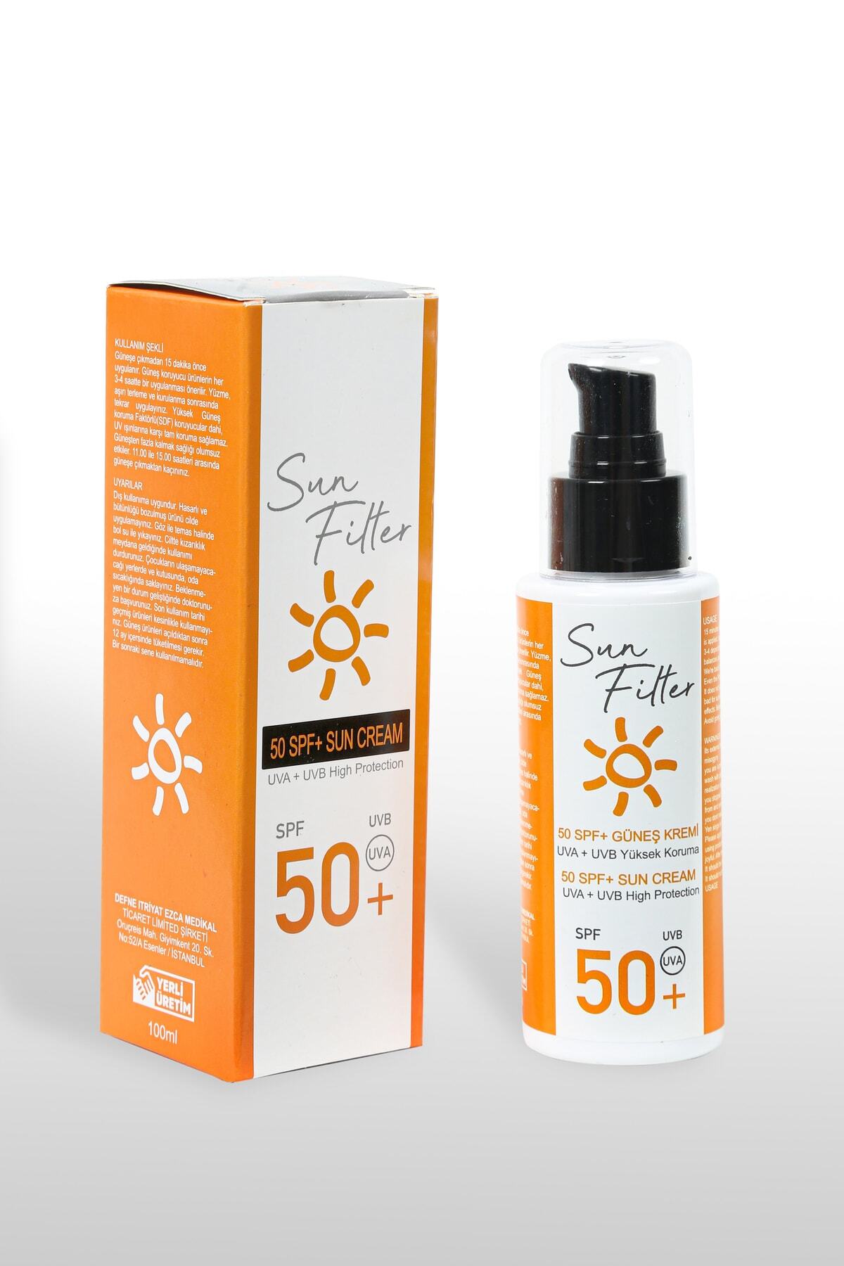 SUN FİLTER 50 SPF+ SUN CREAM 100 ML. Fiyatı, Yorumları - Trendyol
