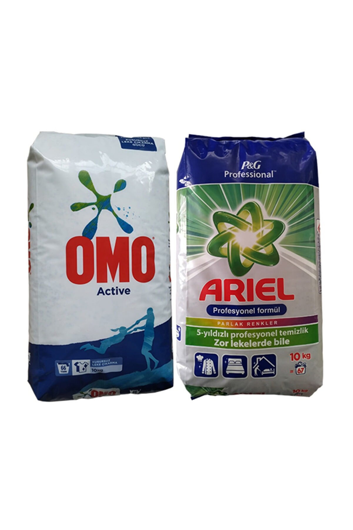 Ariel Professional Parlak Renkler Toz Deterjan 10 kg + Omo Active Toz ...