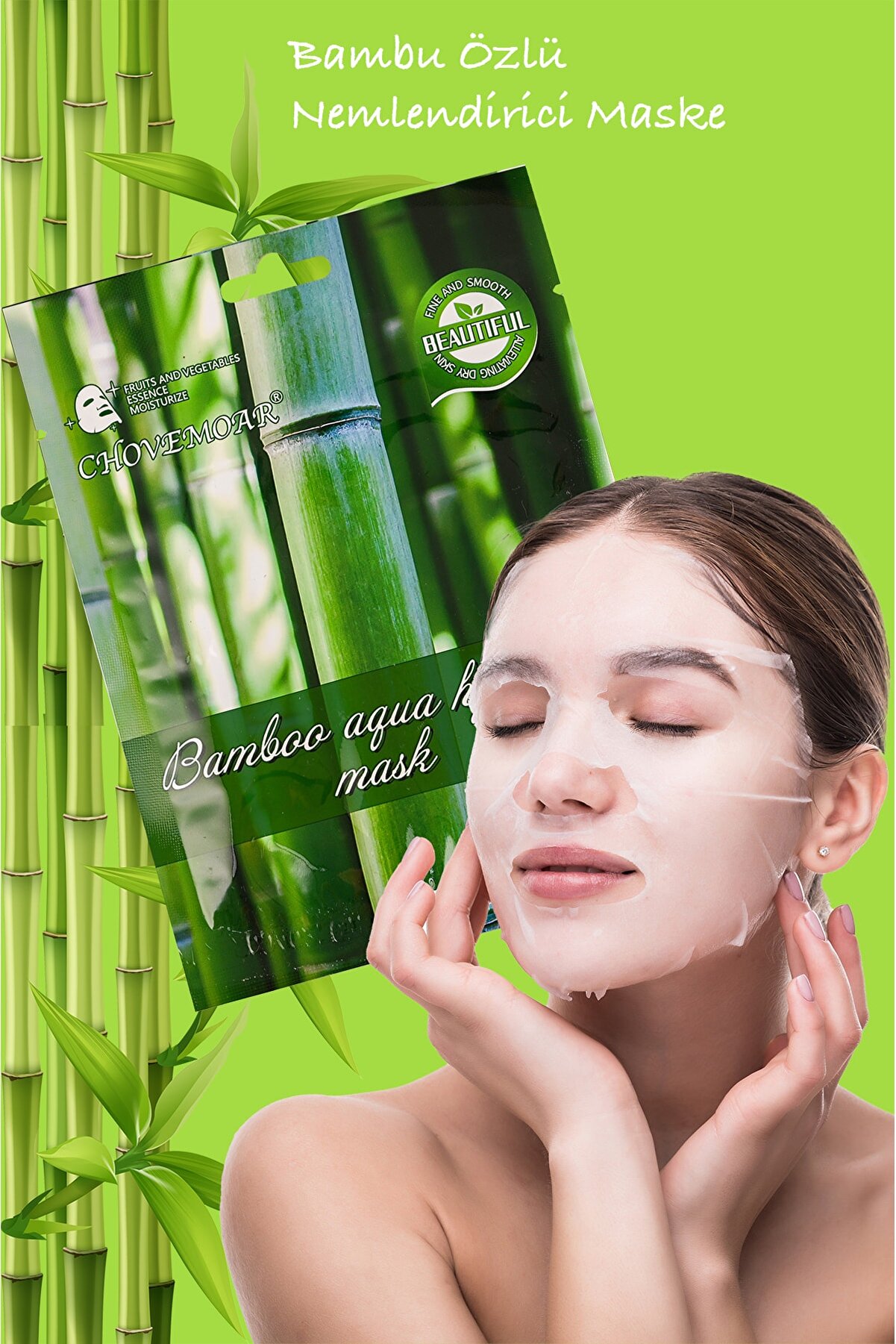 Uniquem Bambu Öz Yaprağı Yüz Maskesi Bamboo Aqua Hydration Mask Bambusa ...