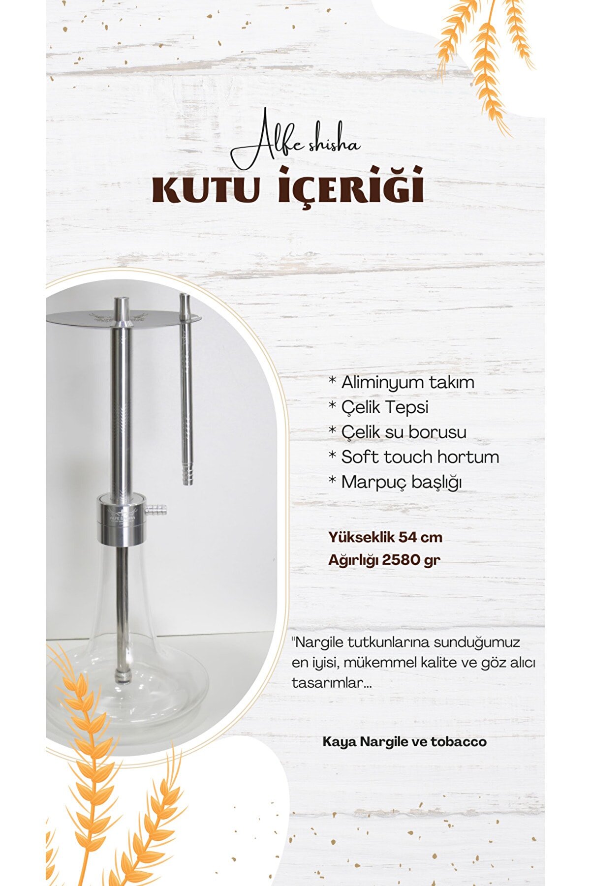 ALFE SHİSHA Performans Nargile Takımı büyük boy silver - Fiyatı, Yorumları