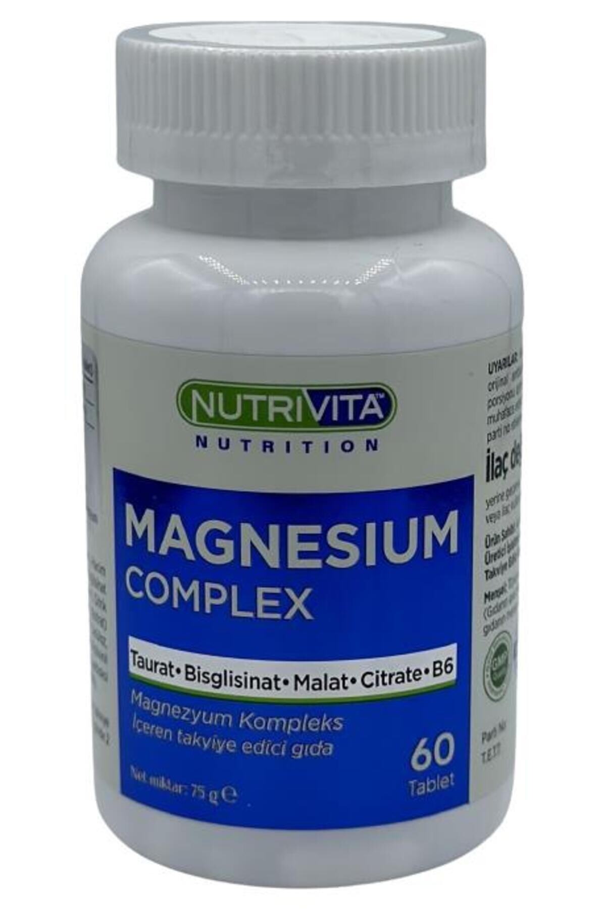 Nutrivita Nutrition Magnesium Complex 60 Tablet Magnezyum Kompleks ...