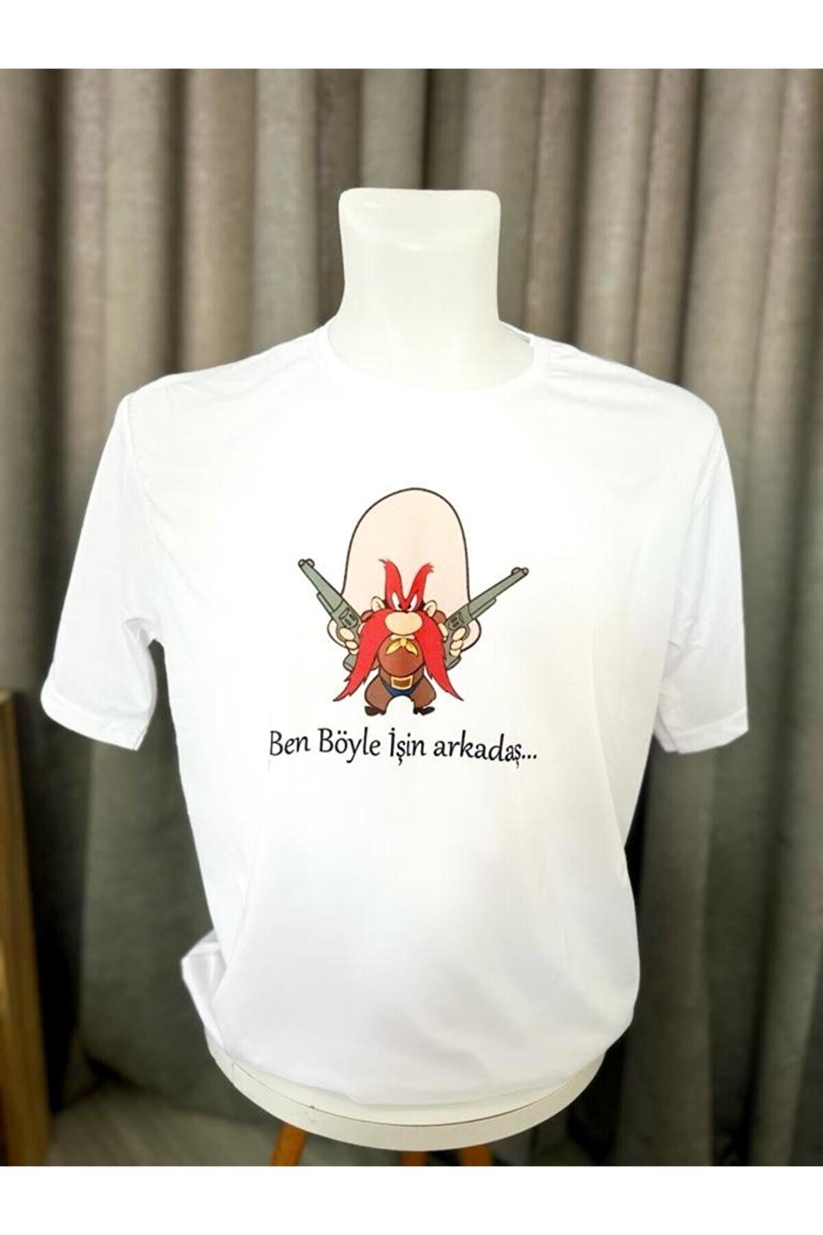 CrowativeDesign Küfürbaz Haydo Özel Tasarımlı ve Özel Baskılı Beyaz T ...