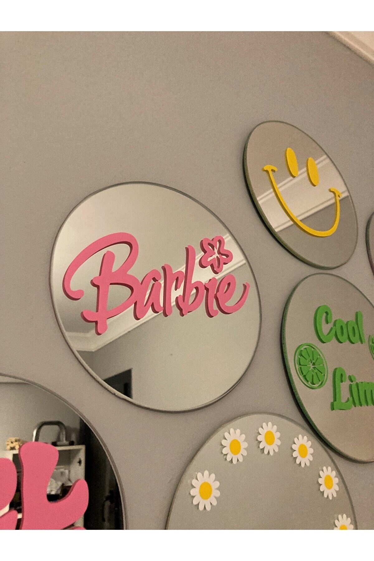 Home Art Nova Yuvarlak Pinterest Aynası Dekoratif Ayna (20 Cm BARBİE ...