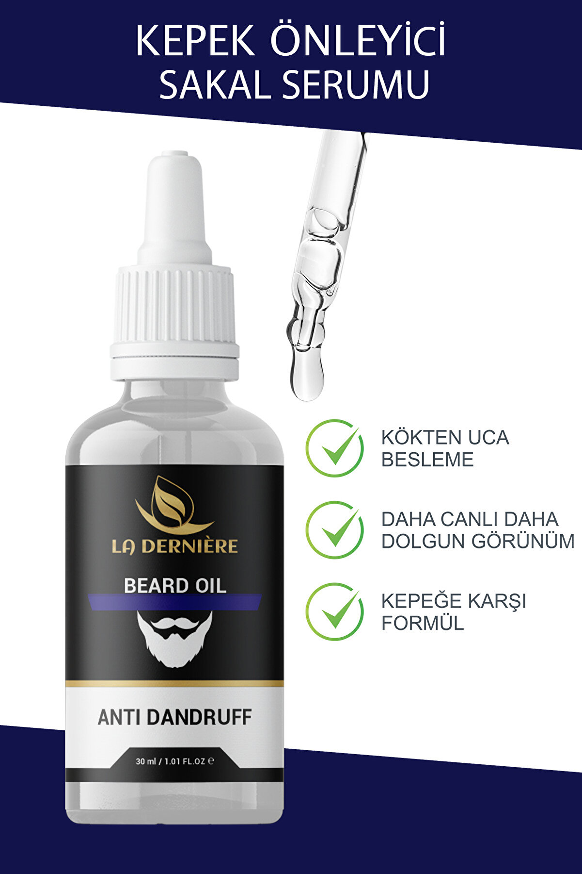 La Derniere Anti Dandruff Sakal Serumu Kepek Pul Egzemaya Karşı Etkili Sakal Gürleştirici Serum ...