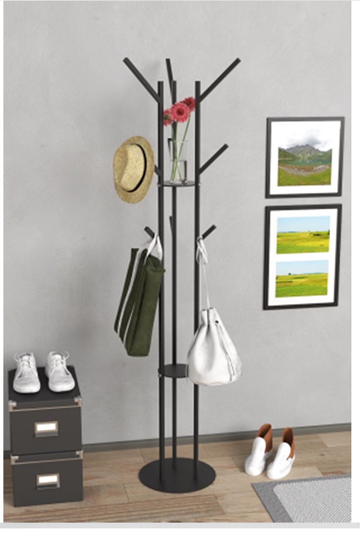 Retodesign RETODESİGN 9 ASKILI METAL ELBİSE ASKISI, PORTMANTO ASKISI ...