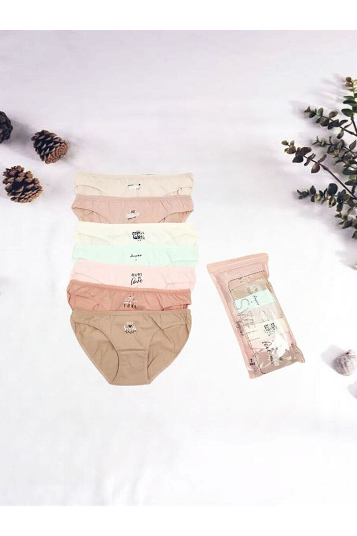 Myquality My Quality 7'li %100 Pamuk Kadın Iç Çamaşırı Soft Paket 7li ...