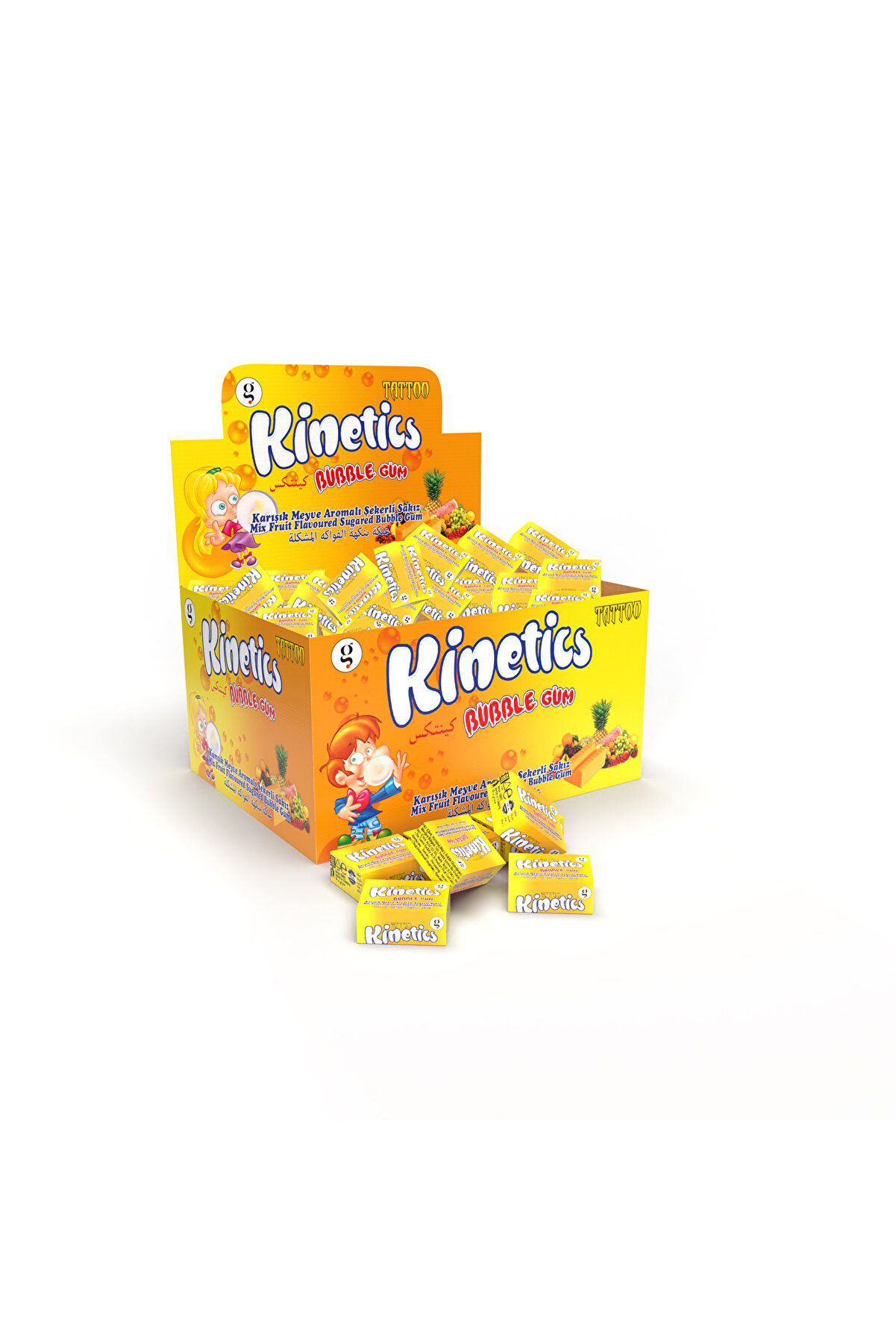 kinetics BUBBLE GUM TEKLİ SAKIZ TATTOLU TUTTI F. (3.5G) ŞEKERLİ SAKIZ ...
