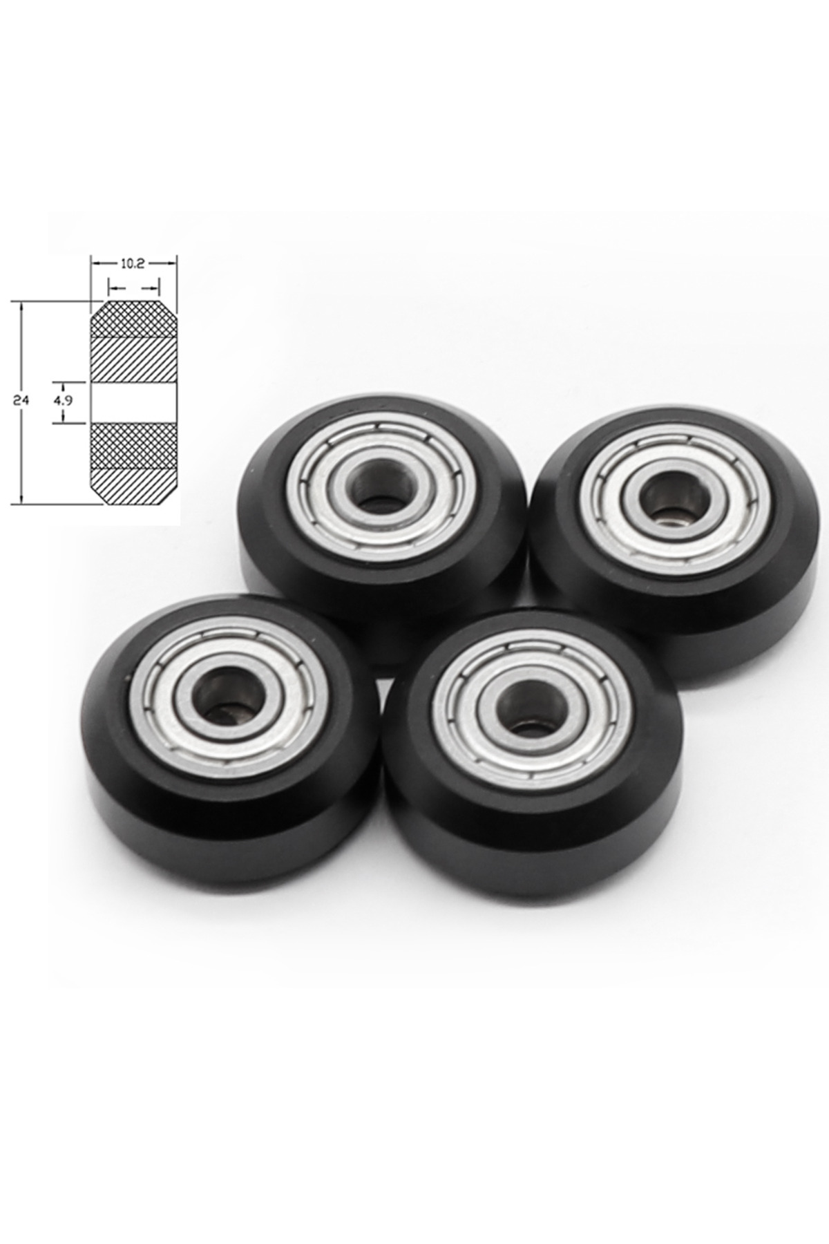 Creality V Slot Rulmanlı Tekerlek 625ZZ Büyük Tip 4'lü - Fiyatı, Yorumları