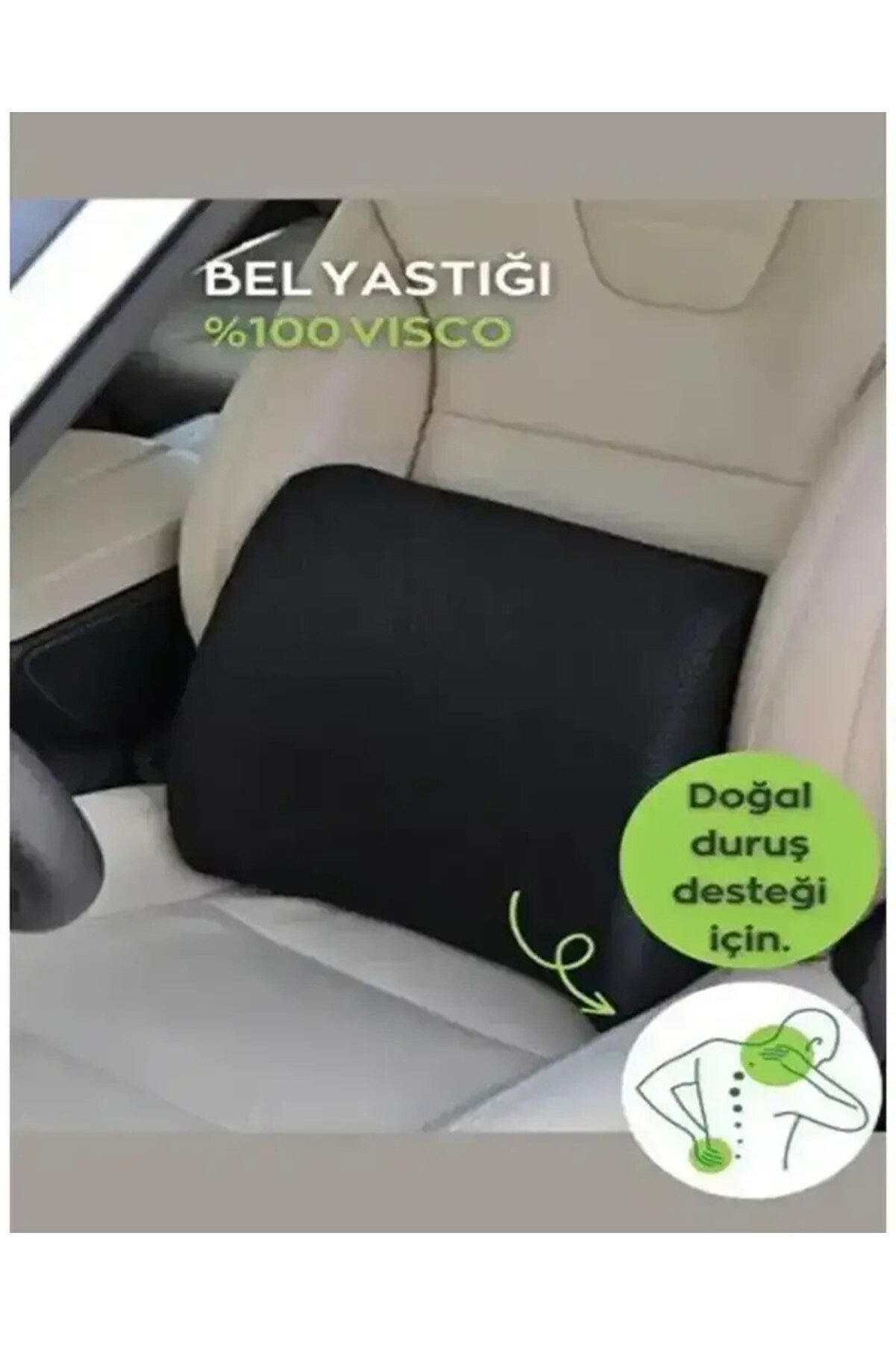 Arnee Ortopedik Bel Sırt Minderi Visco Ofis Koltuk Araç Bel Destek ...