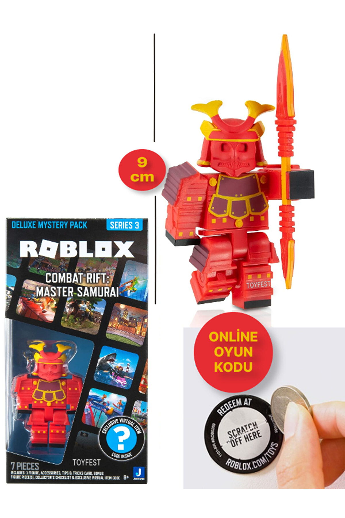 TOYFEST ROBLOX Deluxe Mystery Pack Seri 3 Combat Rift : Master Samurai ...