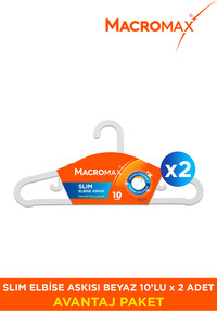 MACROMAX Slim Askı 10X2 - 20 Adet - Fiyatı, Yorumları