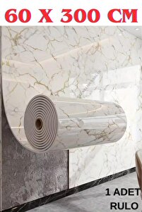 Renkli Duvarlar 60cm x 3 METRE Tek Parça Yapışkanlı Rulo Mermer Desenli ...