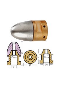 GFN Conical Zinc Anodes, Rod Diameter 20-30 mm, Outer Diameter 38 mm ...