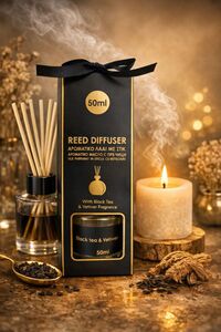 OEM Premium Perfume Diffuser with Black Tea & Vetiver Reed Sticks – 50 ml- Trendyol