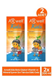 Arwell Kids Beta Glukan Vitamin ve Mineral İçeren Sıvı Takviye Edici ...