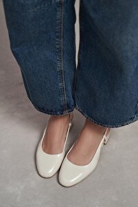 NİŞANTAŞI SHOES Harmony Bej Rustik Desenli Küt Burun Kemer Detay Kısa ...