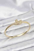 LuxeGem Anka Kuşu Model Zirkon Taşlı Gold Renk Pirinç Su Yolu Kadın ...