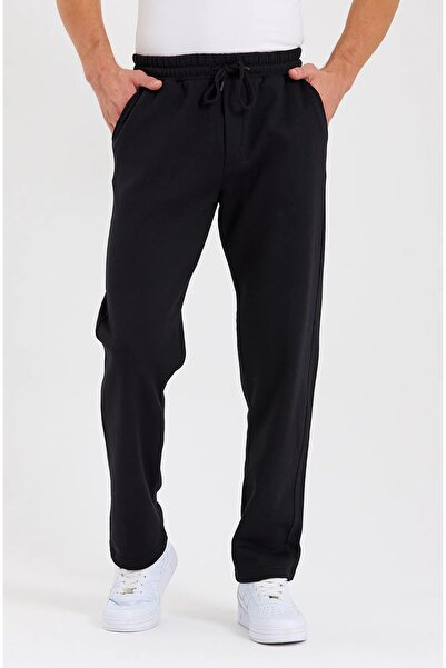 THE WHITE Anthracite Wide Straight Leg Baggy Cut Sweatpants- Trendyol