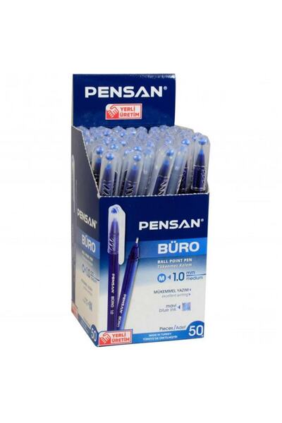 Pensan Blue/Black Ballpoint Pen 1 Mm. 50 Pieces Box Quality Product ...