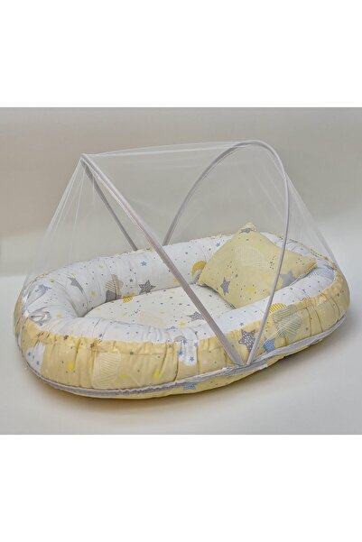 JULYA KİDS Babynest Orthopedic Baby Bed - Mosquito Net Crib, 60x85 cm ...