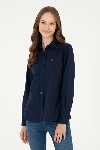 U.S. Polo Assn. Women's Water Green Long Sleeve Basic Shirt 50297002 ...
