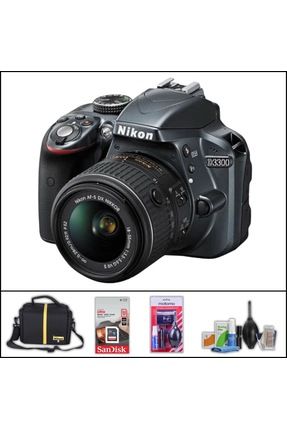 Nikon Nikon D 3300 18 55 mm dslr foto raf makinesi canta 32 gb sd kart temizlik kiti hediyeli
