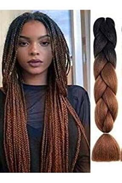 BeSa Accessories Two Color Ombré African Braid Box Braid Synthetic Hair ...