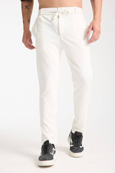 town walker Men's Old Money Style - Italian Cut Fabric Trousers with ...