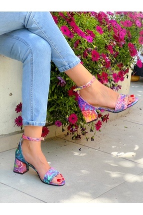 irmona ELIZA COLORATE SATIN PIELE DE ȘARPE DETALIE CU BANDA TACURI ...