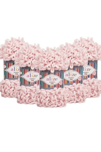 Alize Pachet de 5 fire fine pentru tricotat manual - 310 Bal Foam - 100 ...